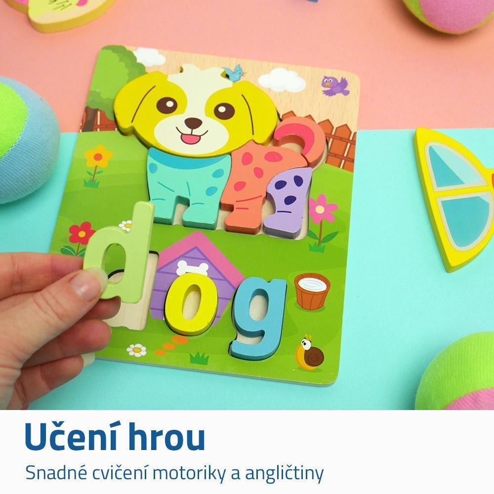 Anglické puzzle pro nejmenší - pejsek | Nejlepsi-darecky.cz