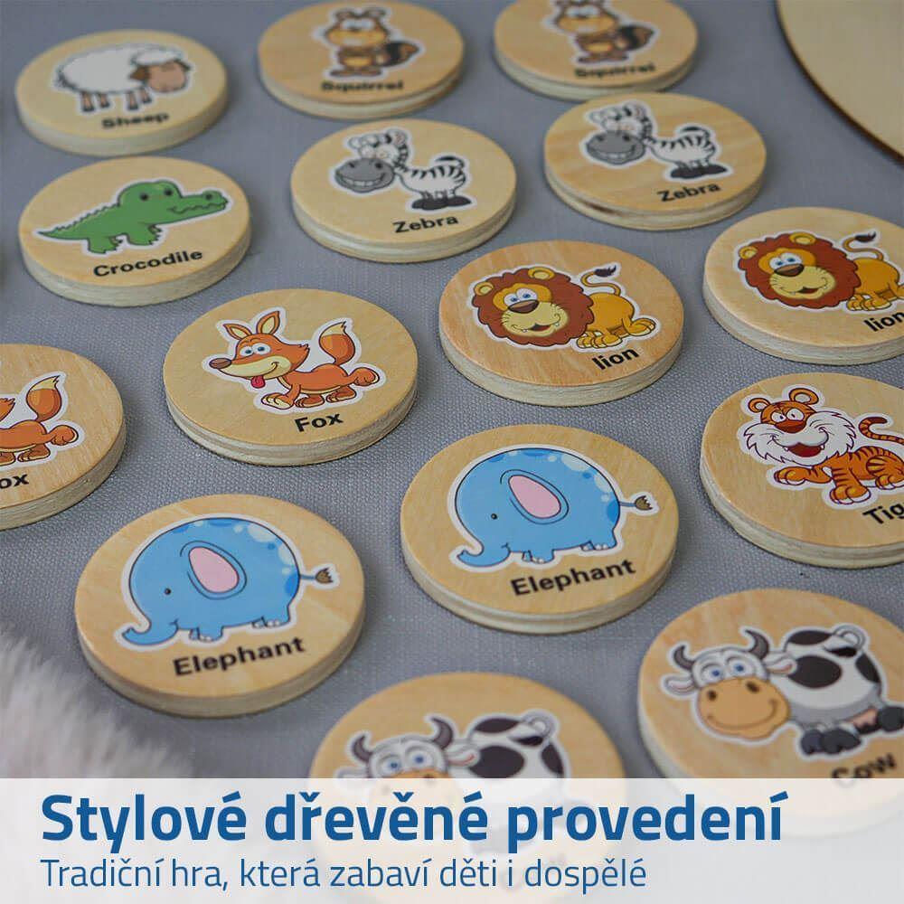 Dřevěné pexeso - zvířátka | Nejlepsi-darecky.cz